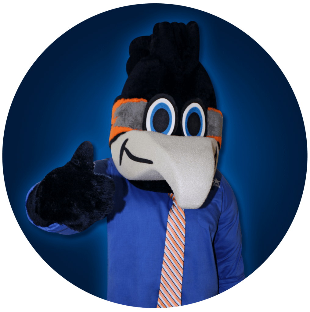 Rico the Texas National Bank Mascot